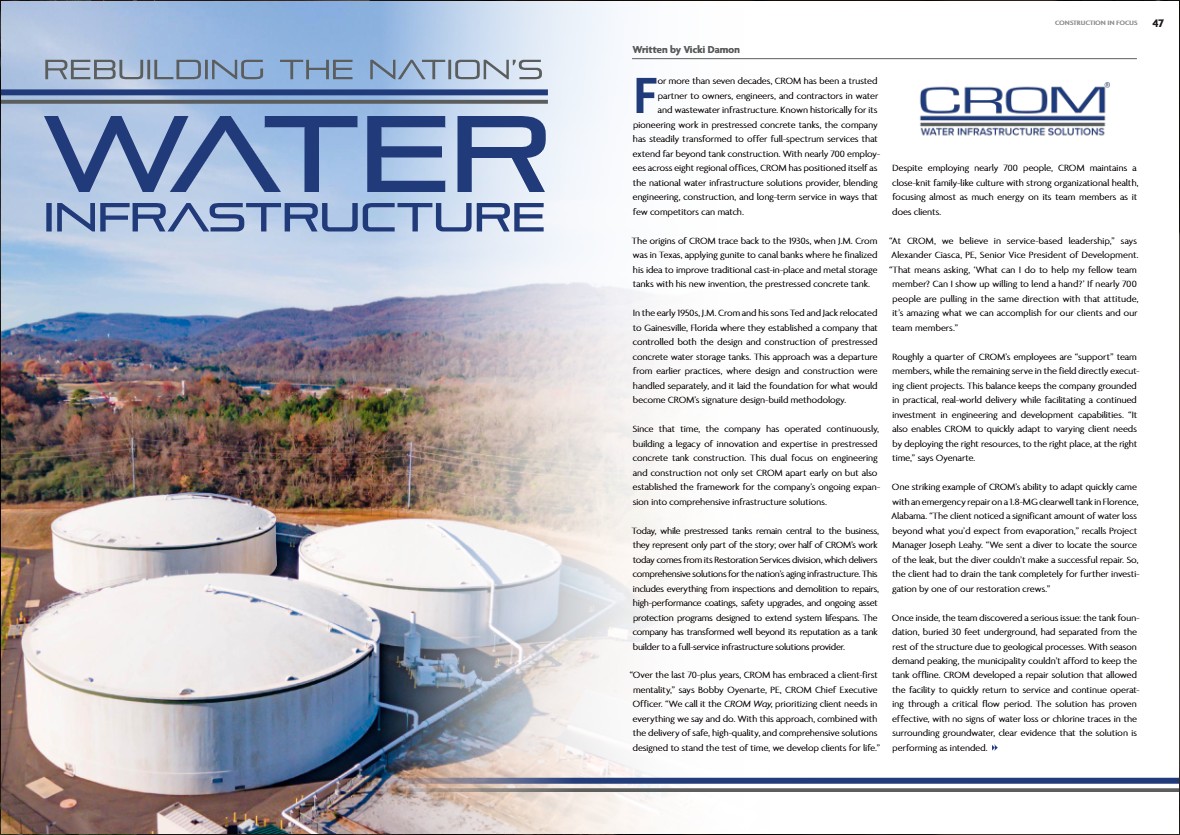 CROM Featured in Construction in Focus October 2025 Issue - CROM